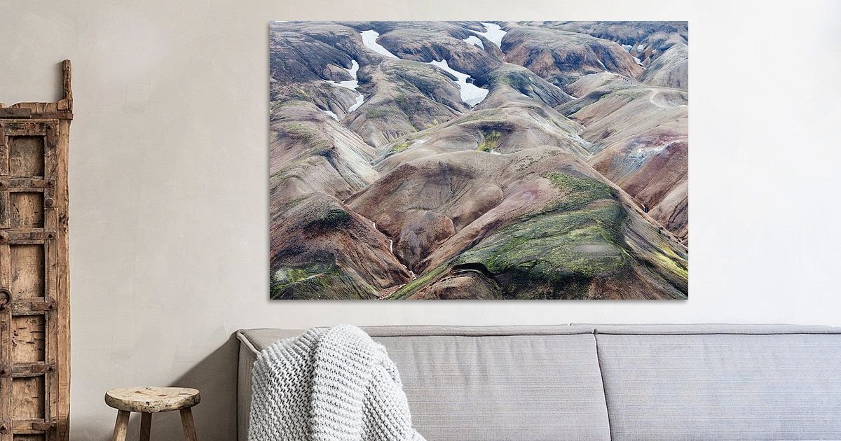 Landmannalaugar - Iceland van Arnold van Wijk op canvas, behang en meer